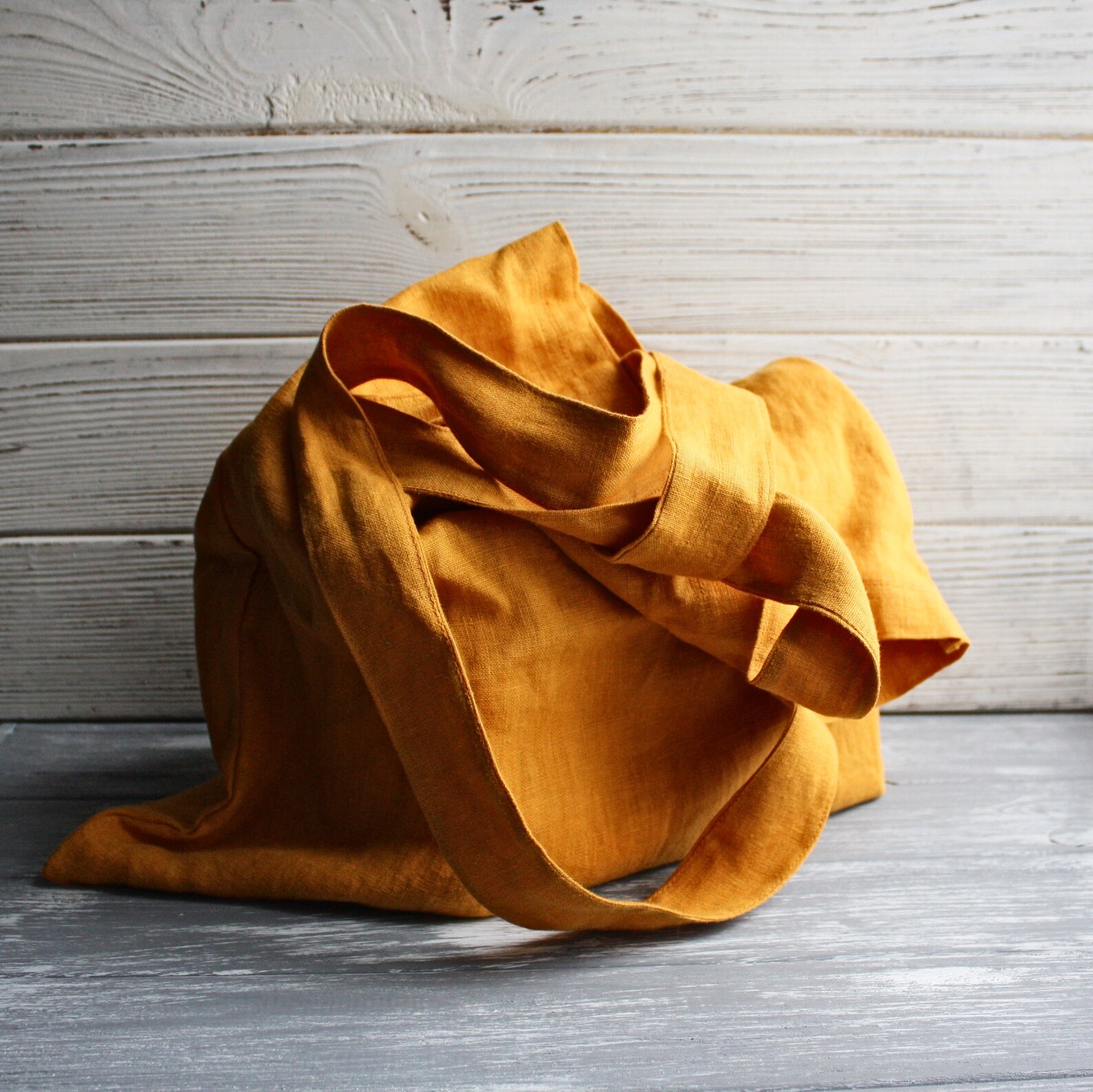 Mustard Yellow Linen Tote Bag / Flax Beach Bag / Linen Reusable Shopper ...