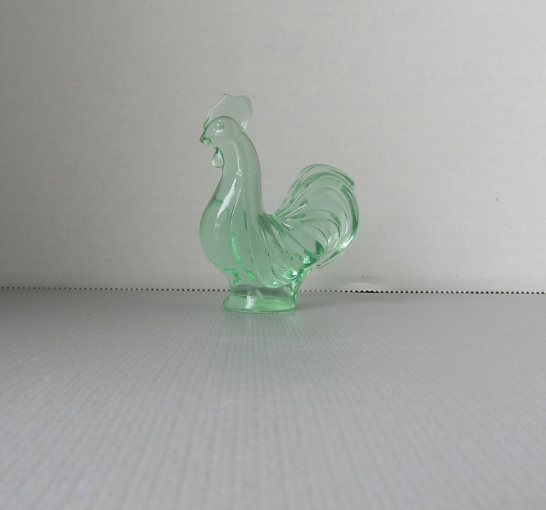 Fenton Glass Mini Rooster Chicken Willow Green - Etsy Finland