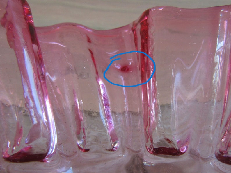 Fenton Glass Cranberry Ruby Overlay Red Diamond Optic Bowl - Etsy