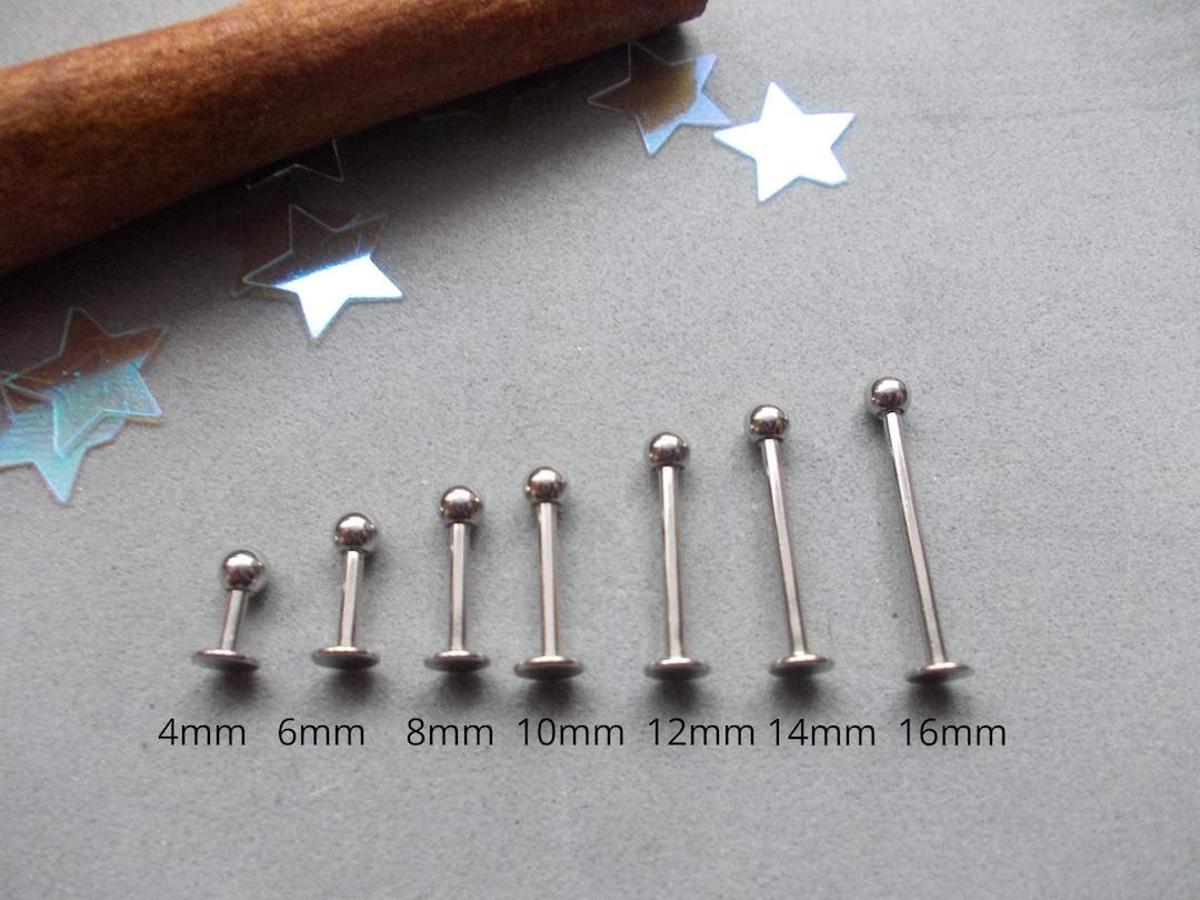 1 X Labret/lip/monroe 1.2mm Quality 316L Surgical Steel Bar, Choose Bar ...
