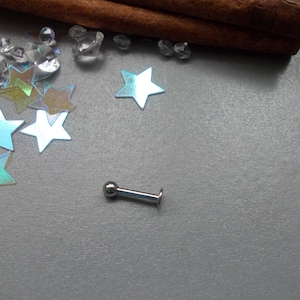 1 X Labret/lip/monroe 1.2mm Quality 316L Surgical Steel Bar, Choose Bar ...