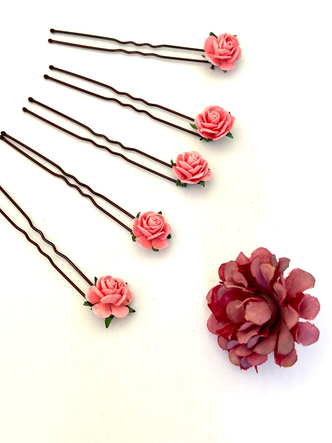 Pink Flower Hair Pin, Wedding Hair Accessory, Prom Hair Pin, Floral ...