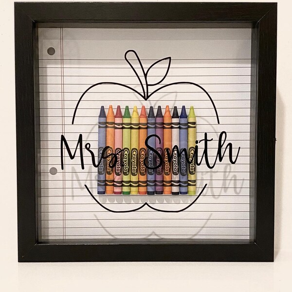 Crayon Box Teacher Svg - Etsy