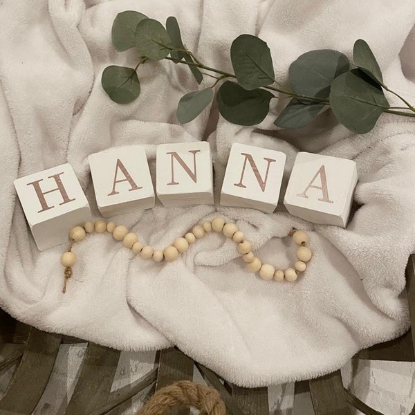 Baby Name Blocks - Etsy