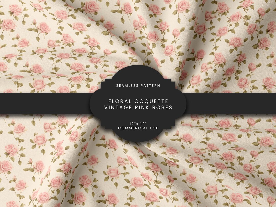 Vintage Floral Coquette Seamless Pattern Fabric Design Digital - Etsy