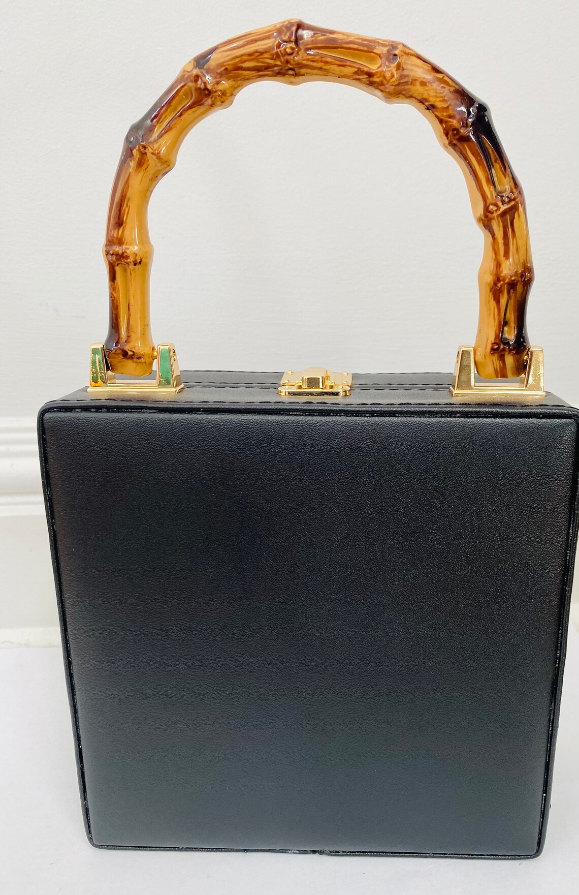 Art Deco Rhinestone Enamel Handbag Checkered Pattern - Etsy