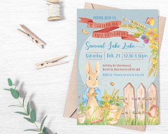 Personalised Peter Rabbit Traditional Party Invitations and - Etsy UK