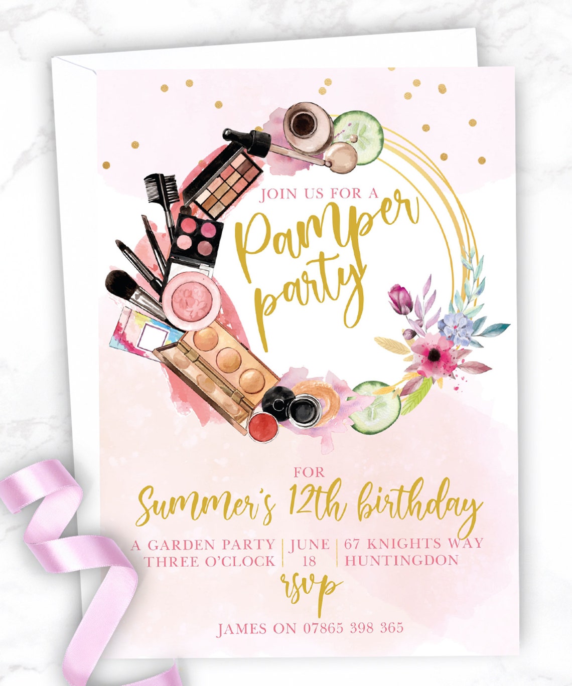 Edit Yourself Pamper Party Invitation Pamper Party | Etsy