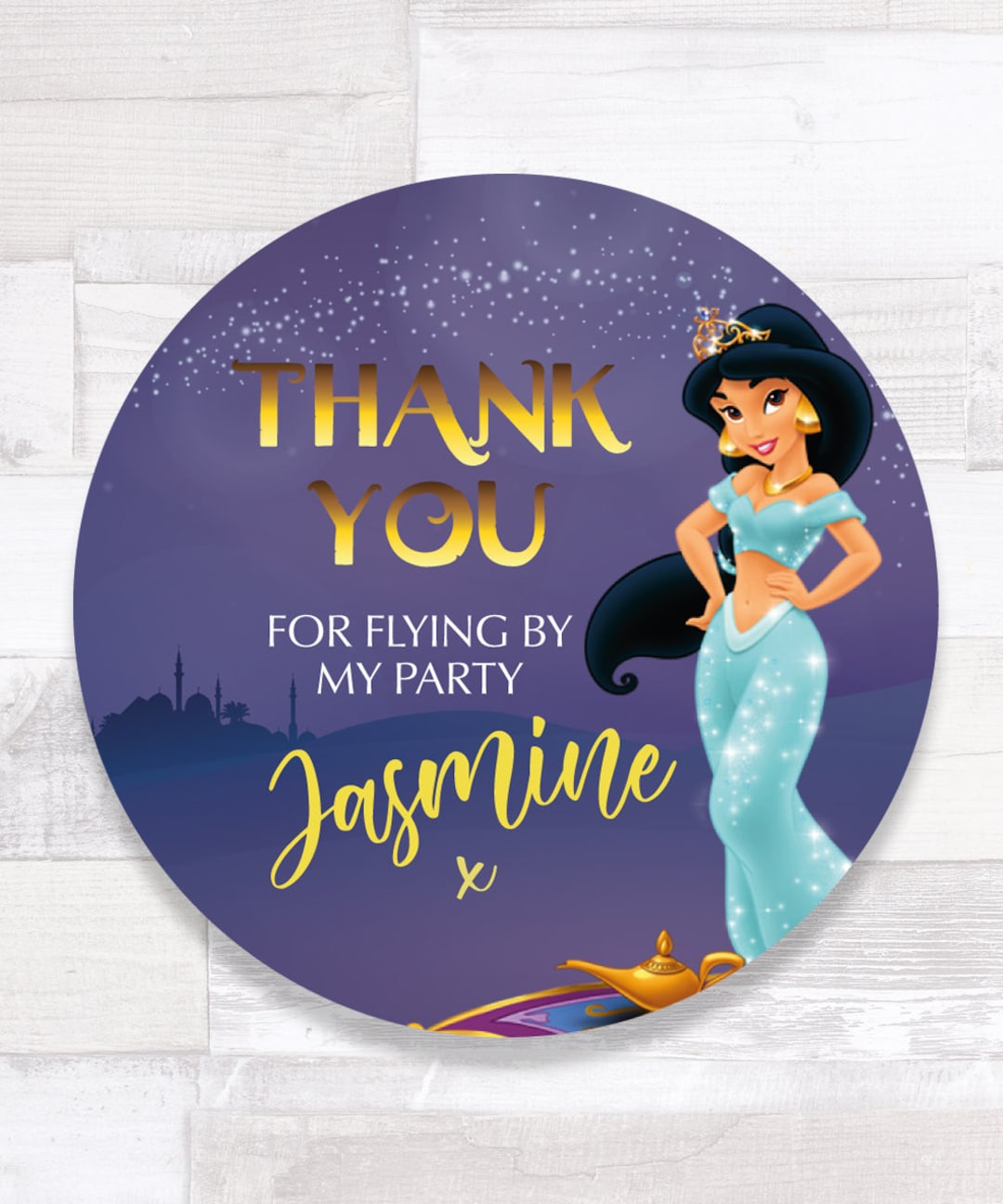 Aladdin Party Bag Stickers Aladdin Thank You Stickers Party Bag ...