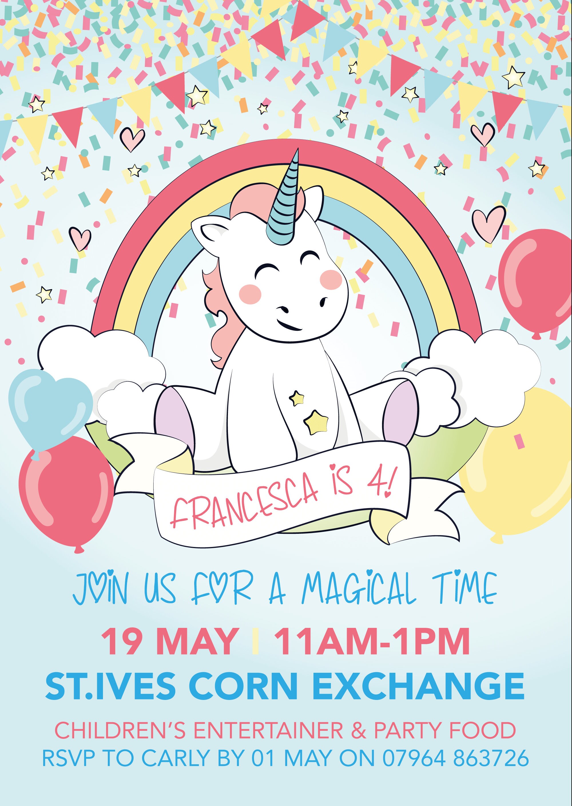 Little Unicorn Party Invitations Unicorn Party Invite | Etsy