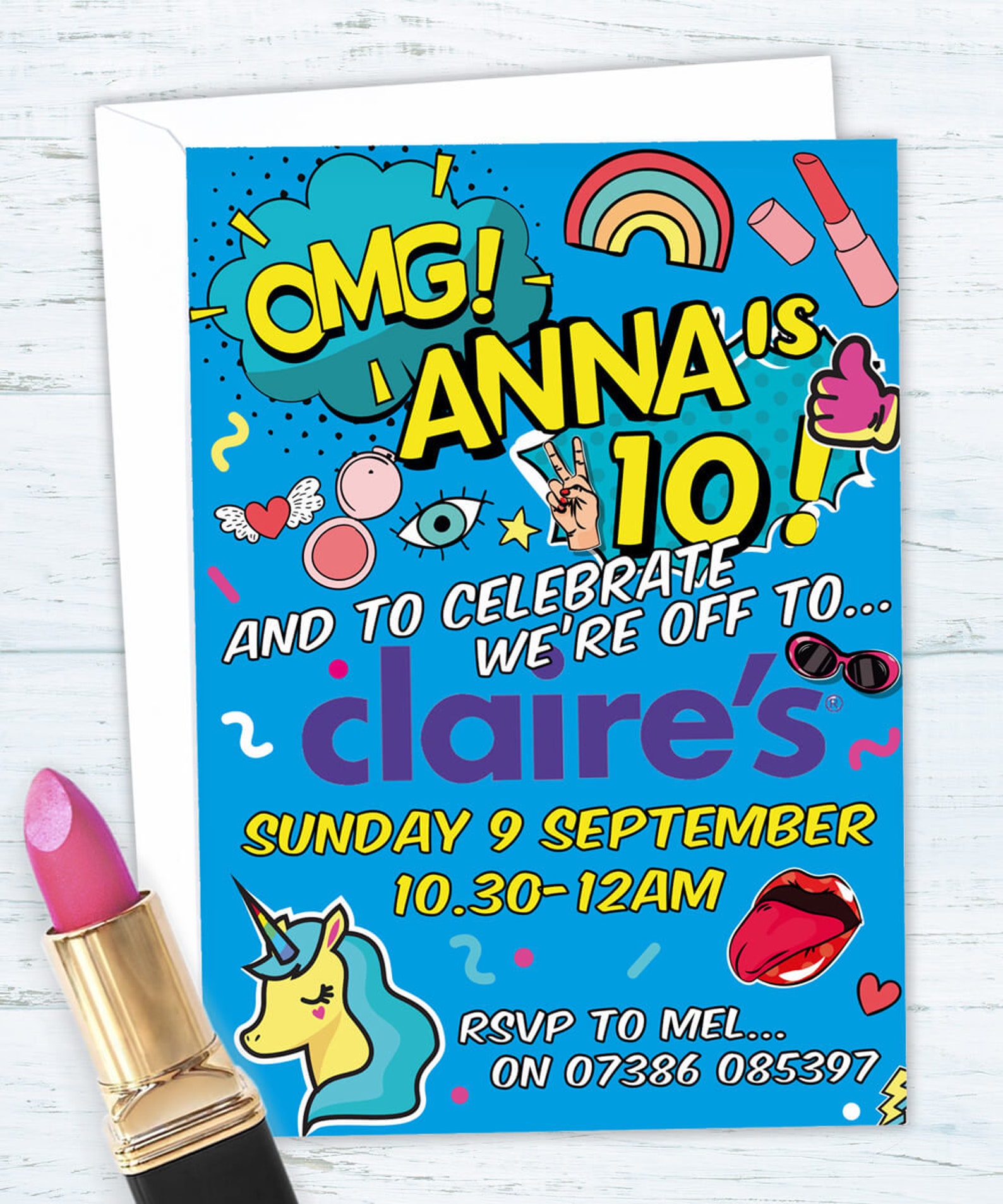 Claire's Party Invitations, Claire's Party Birthday Invitations, Claire ...