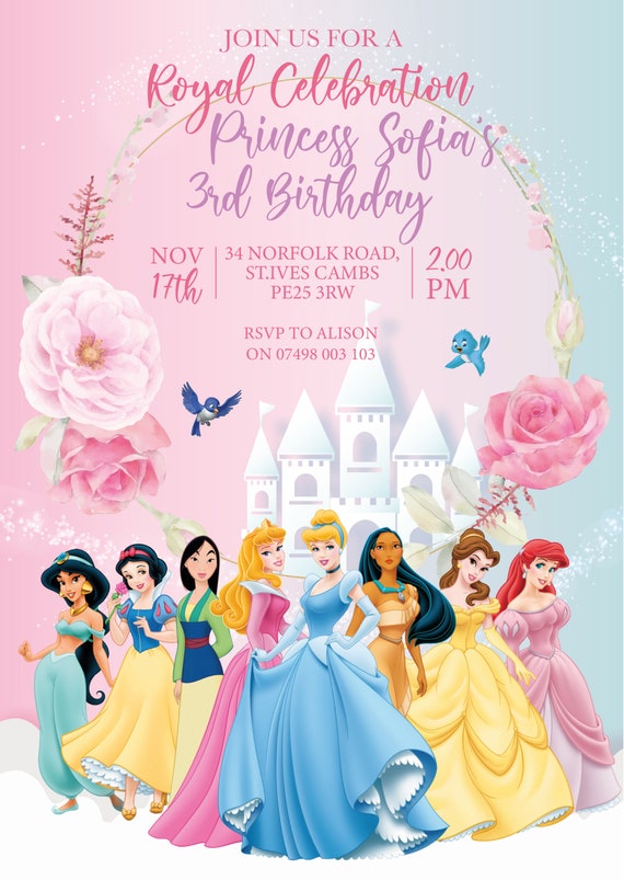 Disney Princess Royal Ball Invitation Rebound Trampoline Park