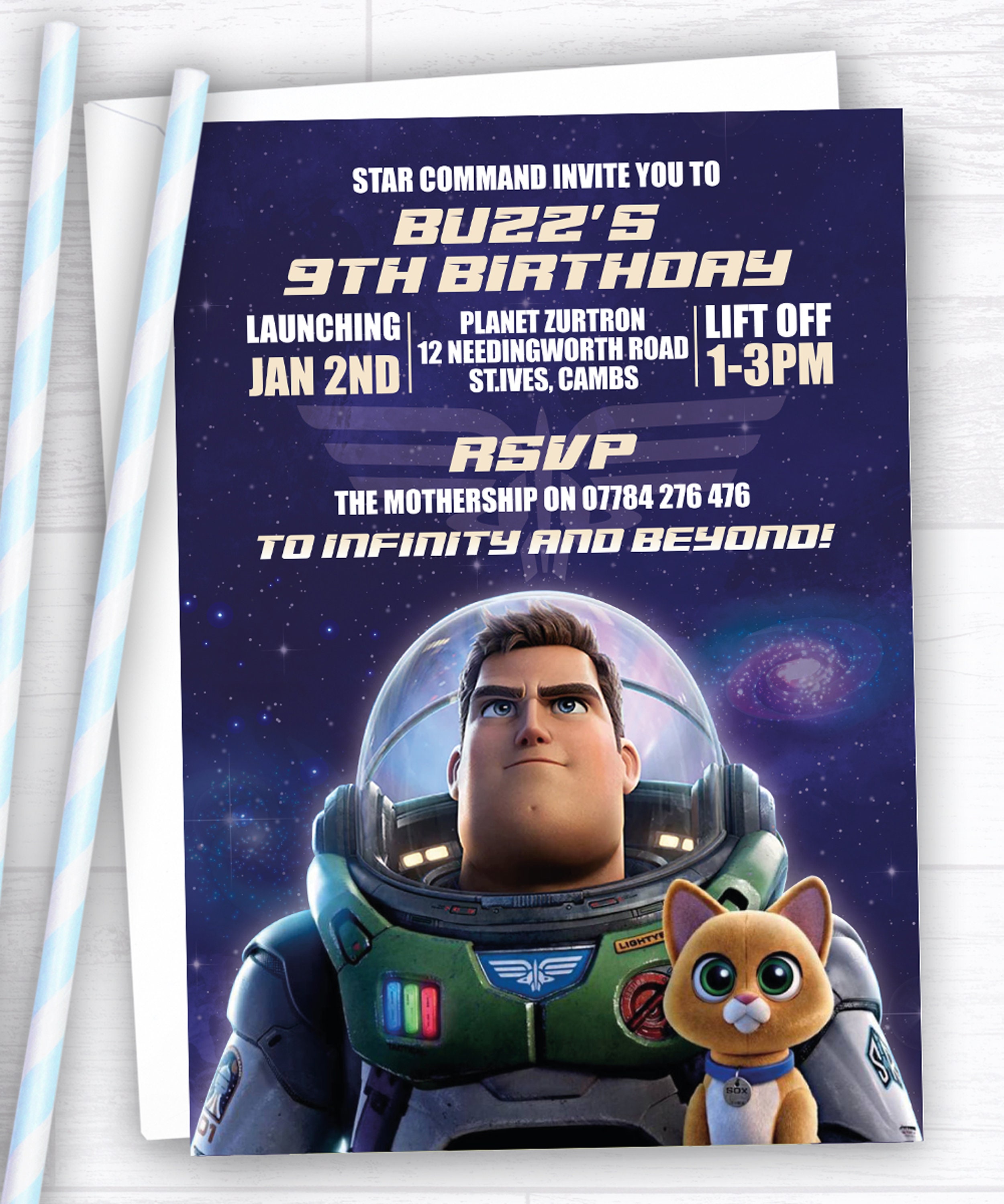 Lightyear Party Invitation Disney Lightyear Birthday Party - Etsy