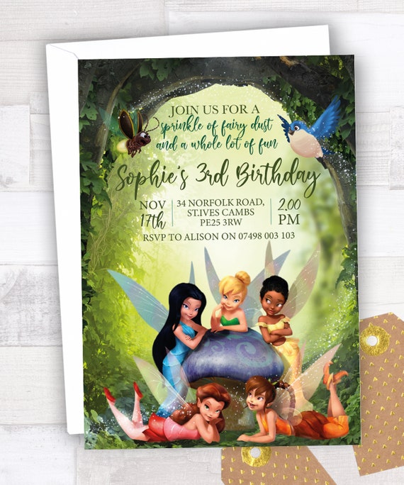 Diy Tinkerbell Party Invitation