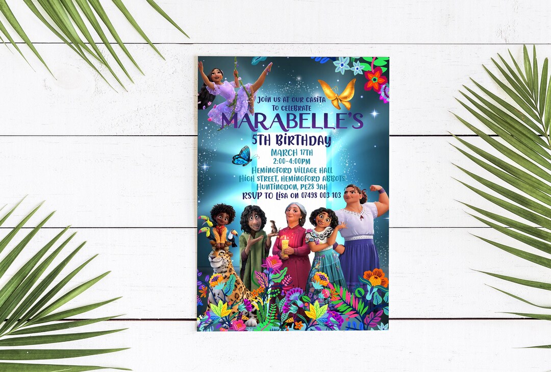 Disney Encanto Party Invitation Disney Encanto Birthday - Etsy