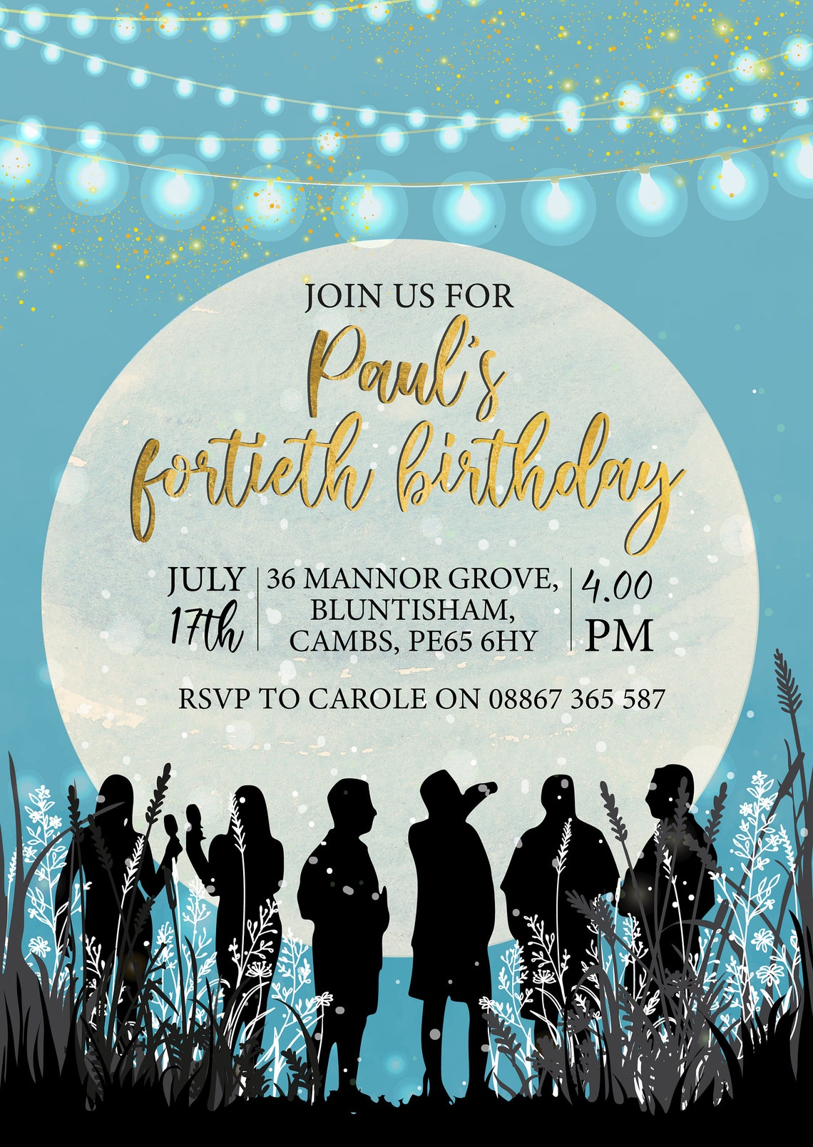 Summer Nights Get Together Party Invitation / 21 / 30 / 40 / - Etsy France