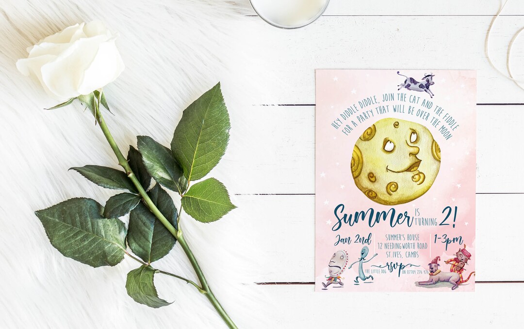 Hey Diddle Diddle Party Invitation 1st / 2nd / 3rd Birthday - Etsy