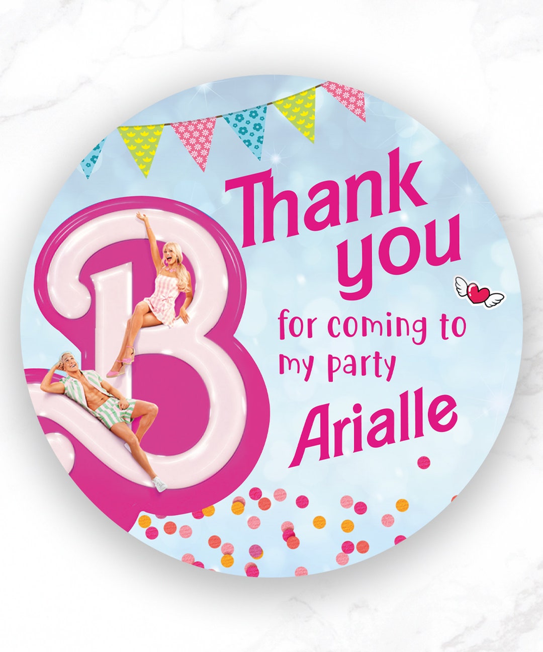 Barbie Party Bag Stickers - Barbie Stickers - Barbie Theme Party ...