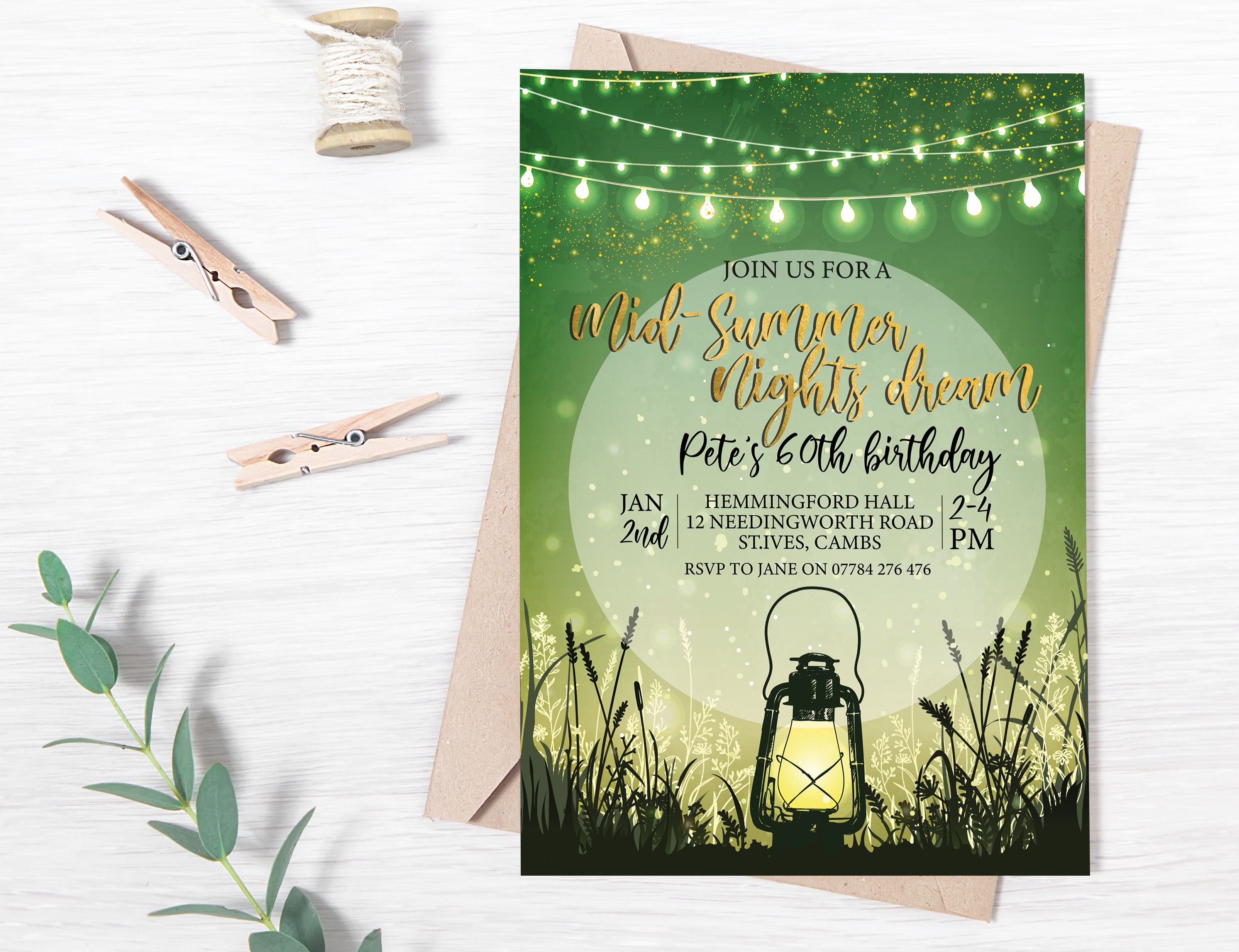 Summer Nights Party Invitation / 21st / 30th / 40th / 50th - DIGITAL ...