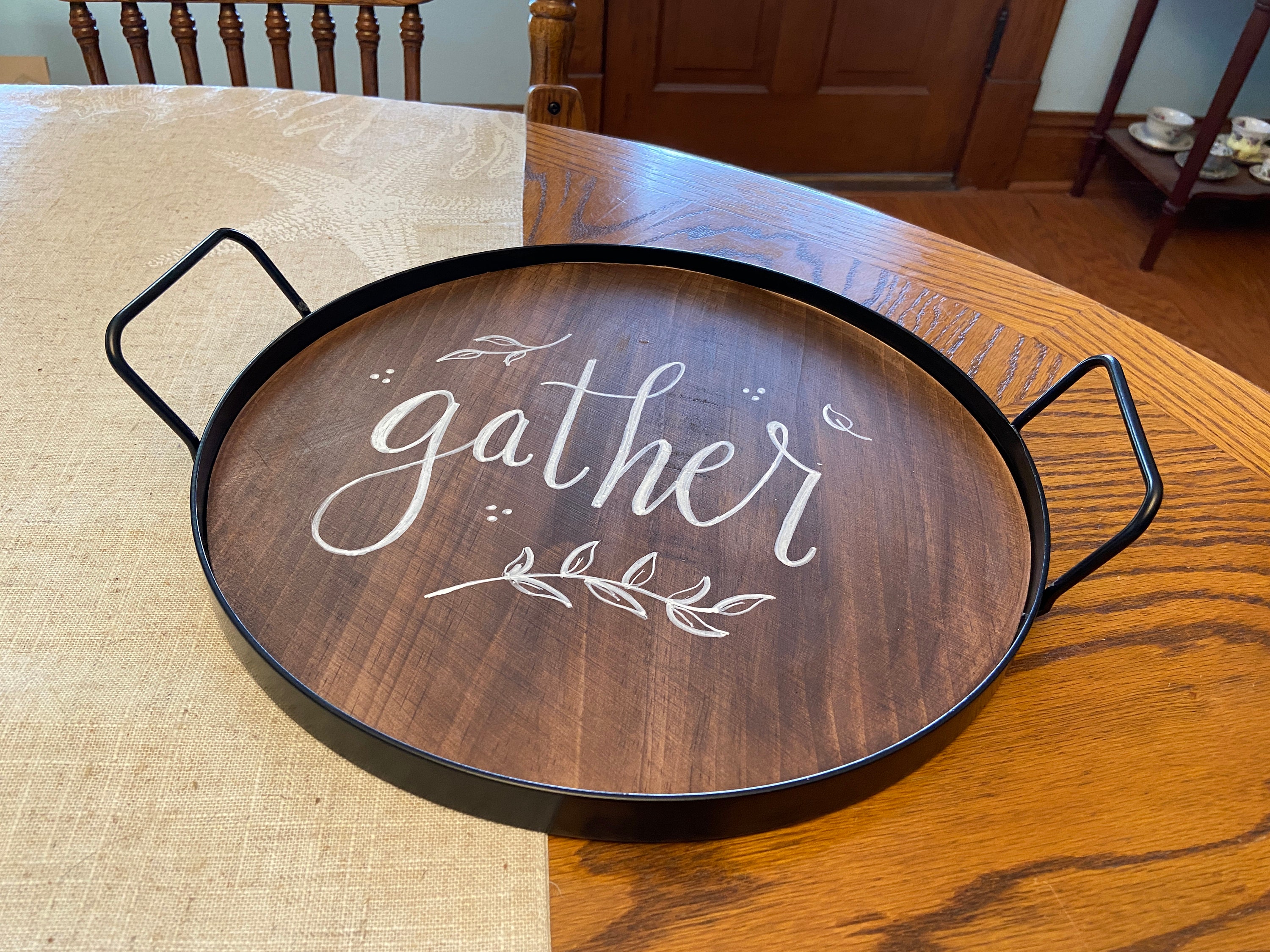 Hand Lettered Wooden Tray - Etsy