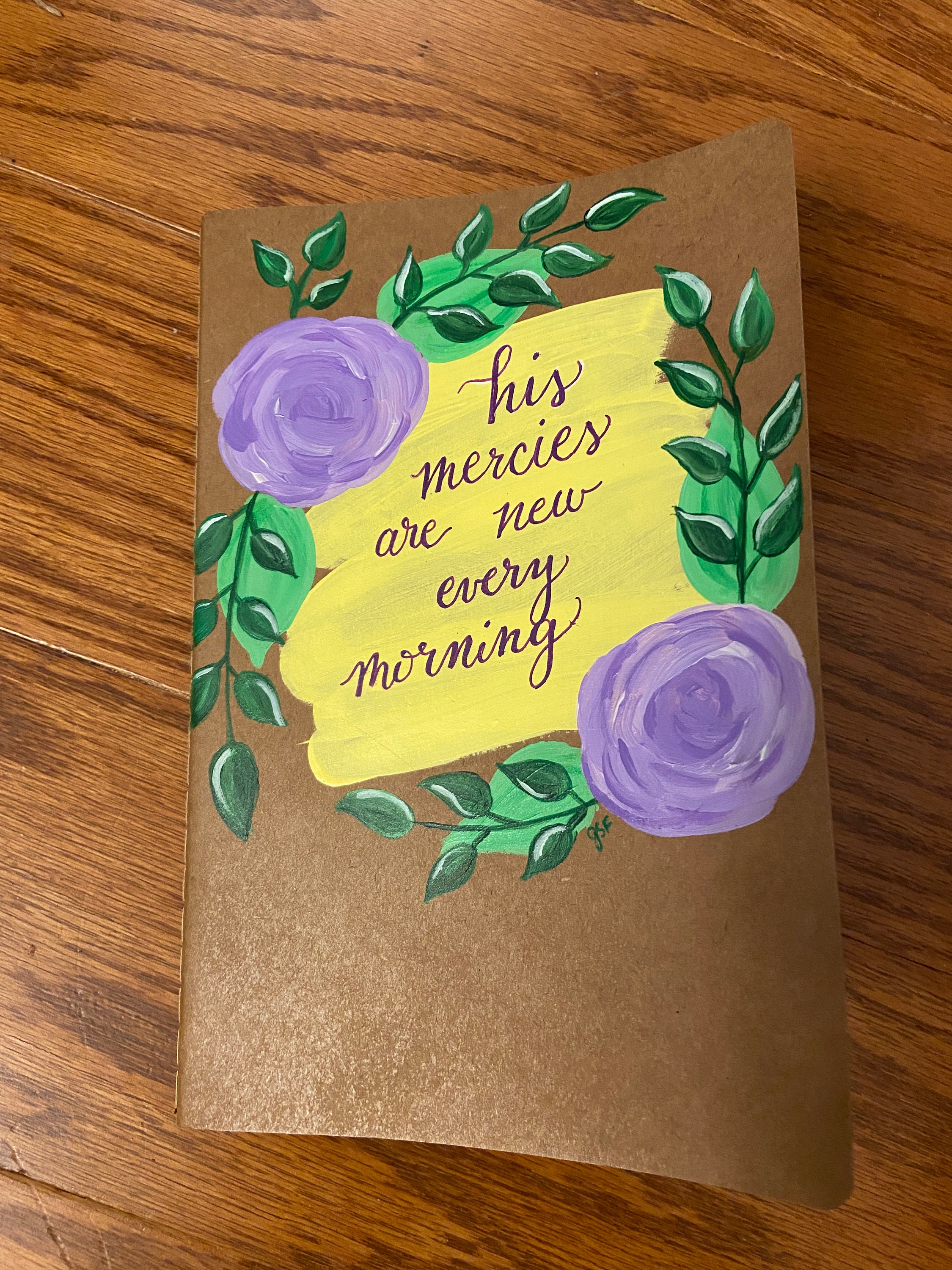 Hand Painted and Hand Lettered Journal - Etsy