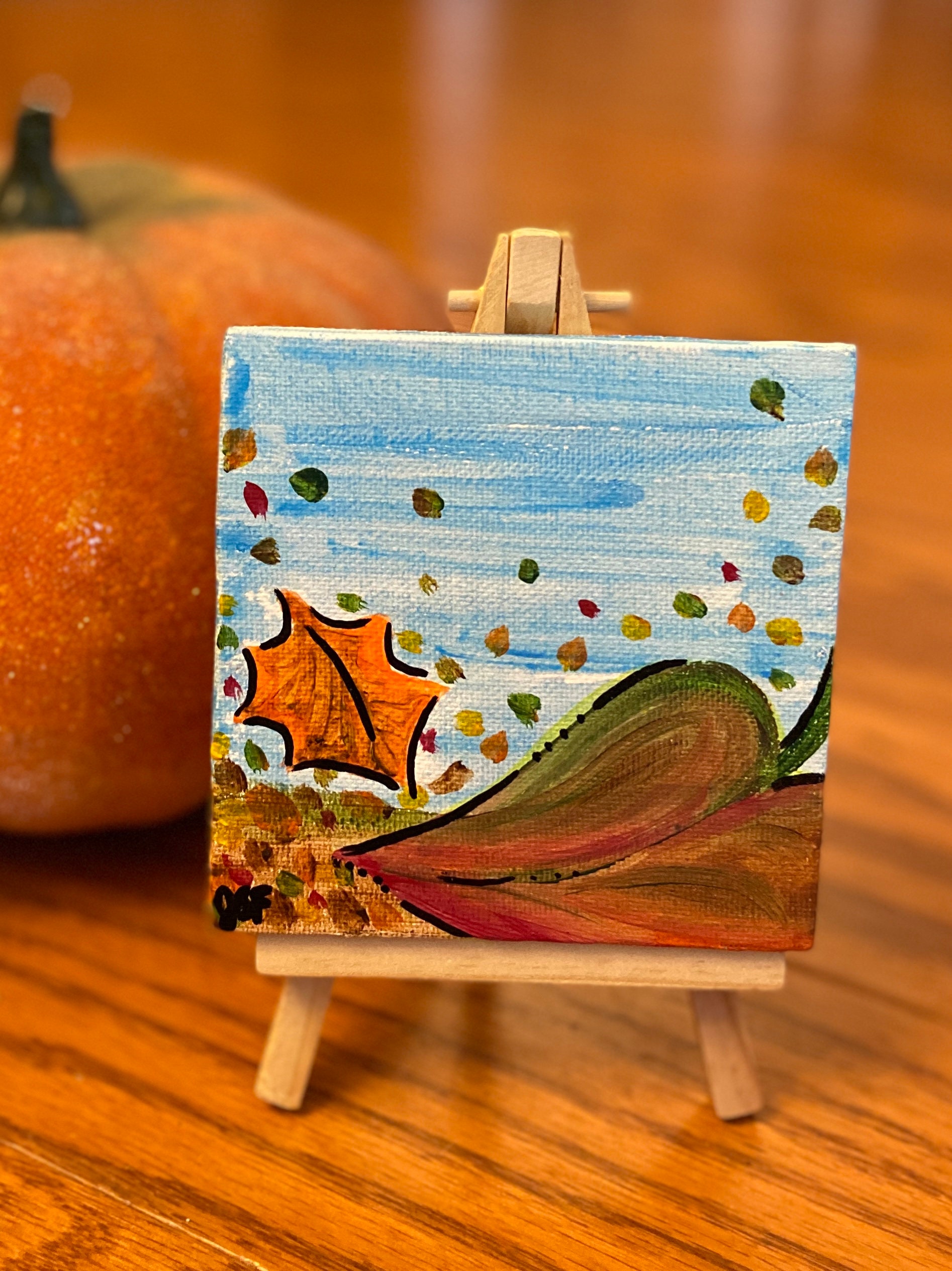 Hand Painted and Hand Lettered Mini Canvas With Easel - Etsy