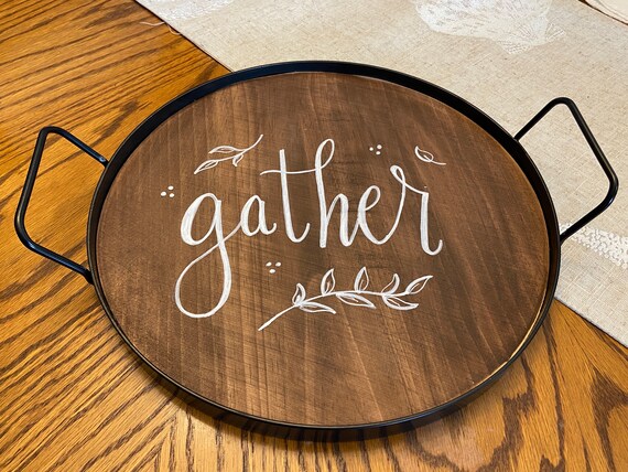 Hand Lettered Wooden Tray | Etsy