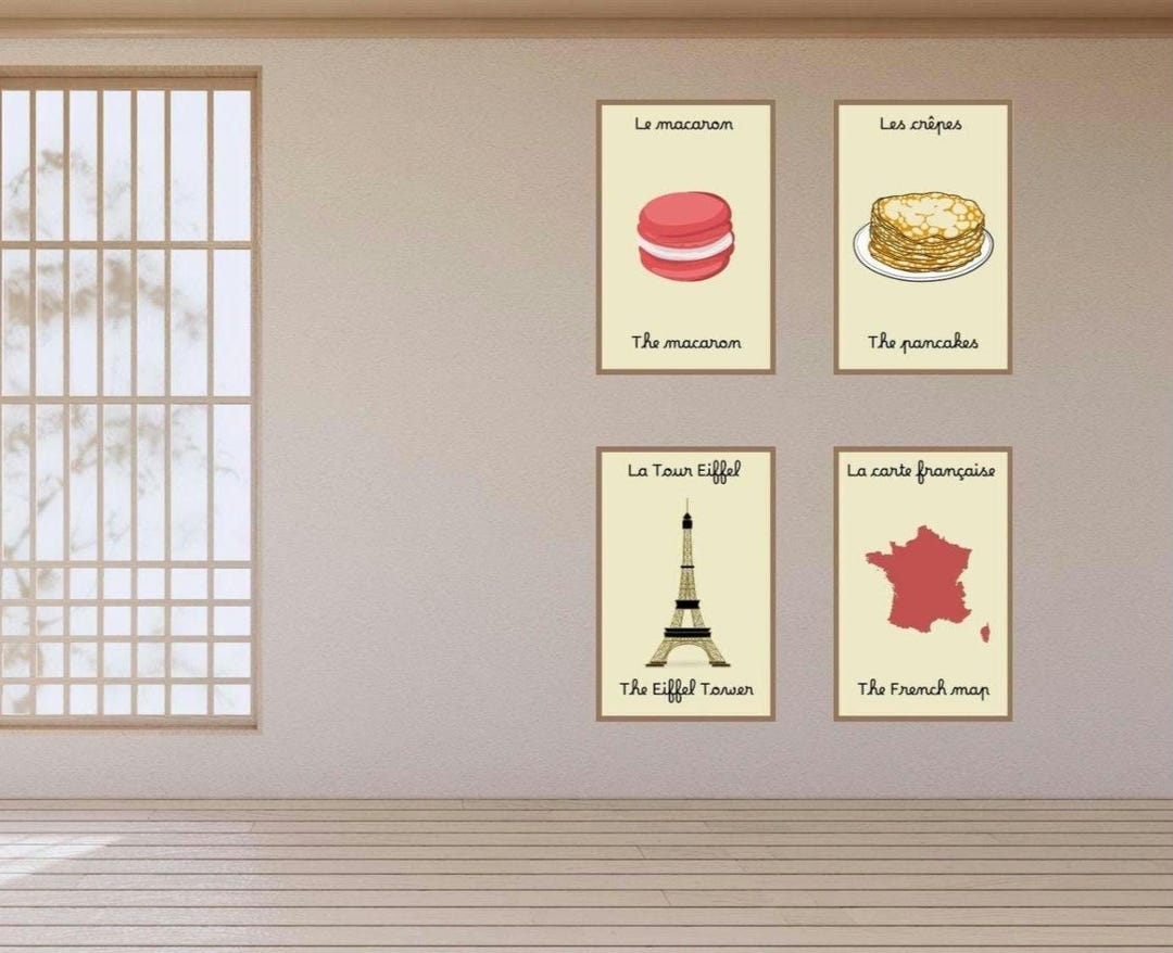 4 Digital Bilingual French Posters French & English Posters for Kids ...