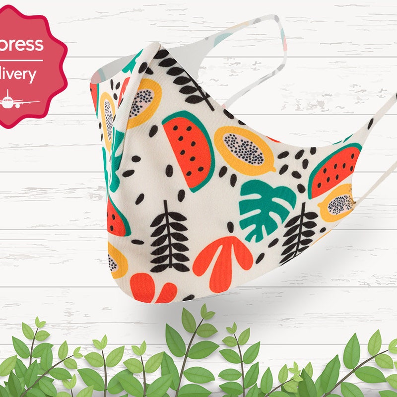 Tropical Face Mask - Etsy