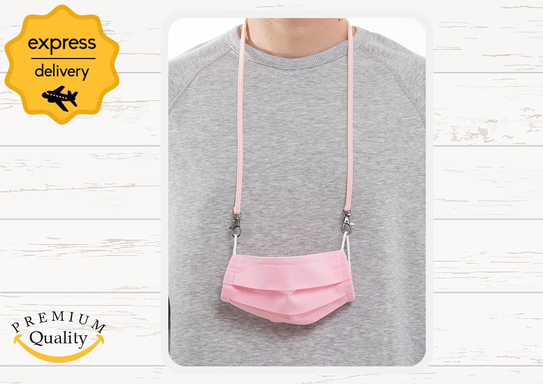 Masques faciaux pour femmes rose clair avec sangle de cou de longe ...