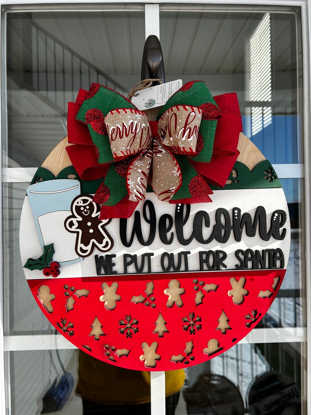 Christmas Door Hanger | Laser Cut | Christmas Door Round | Christmas ...