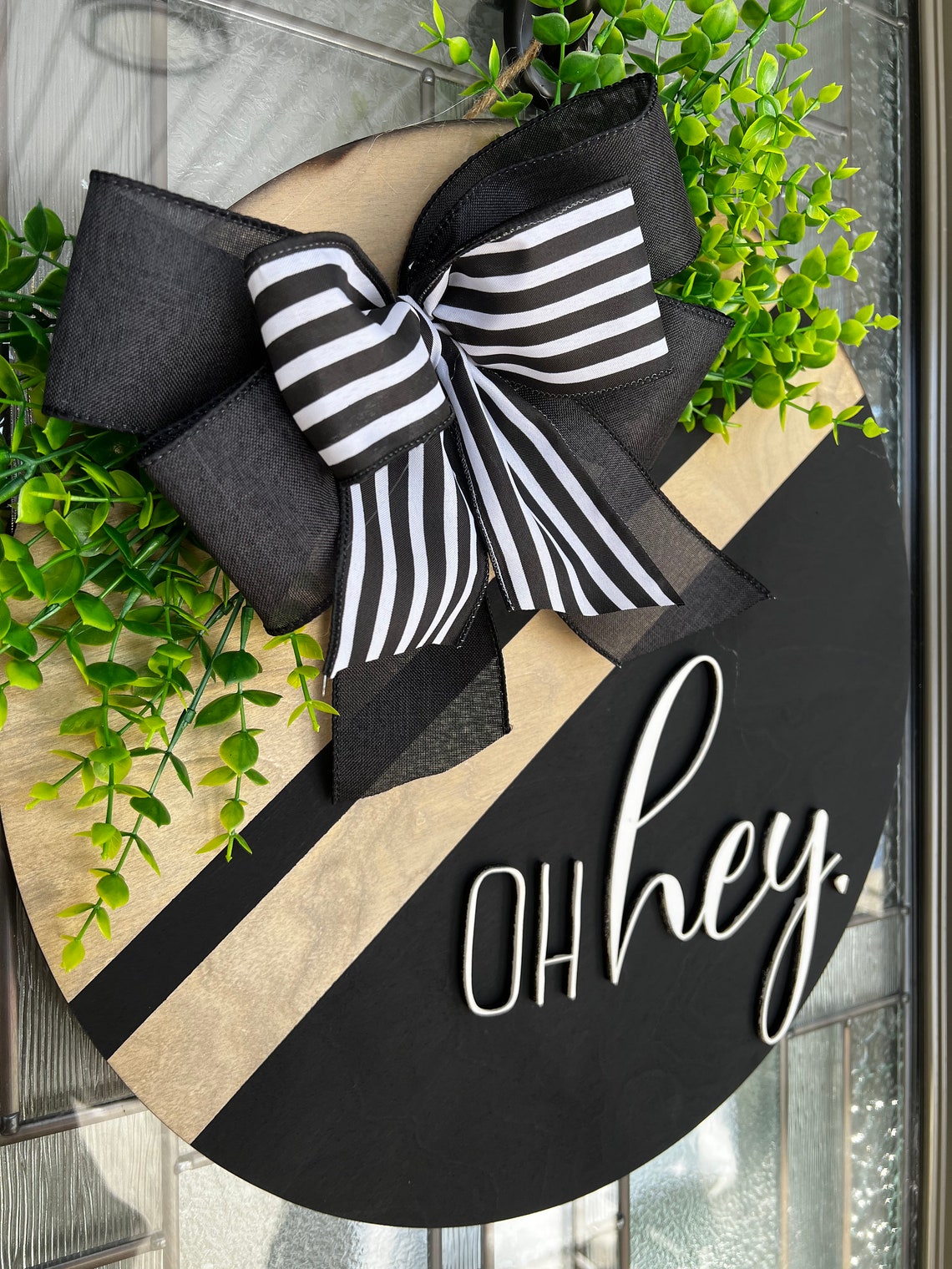 Oh Hey Round Laser Cut Welcome Door Hanger Oh Hey Door - Etsy