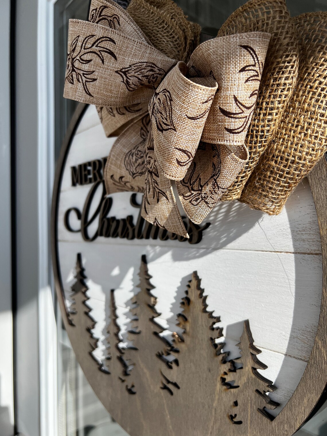 Christmas Door Hanger | Laser Cut | Christmas Door Round | Christmas ...