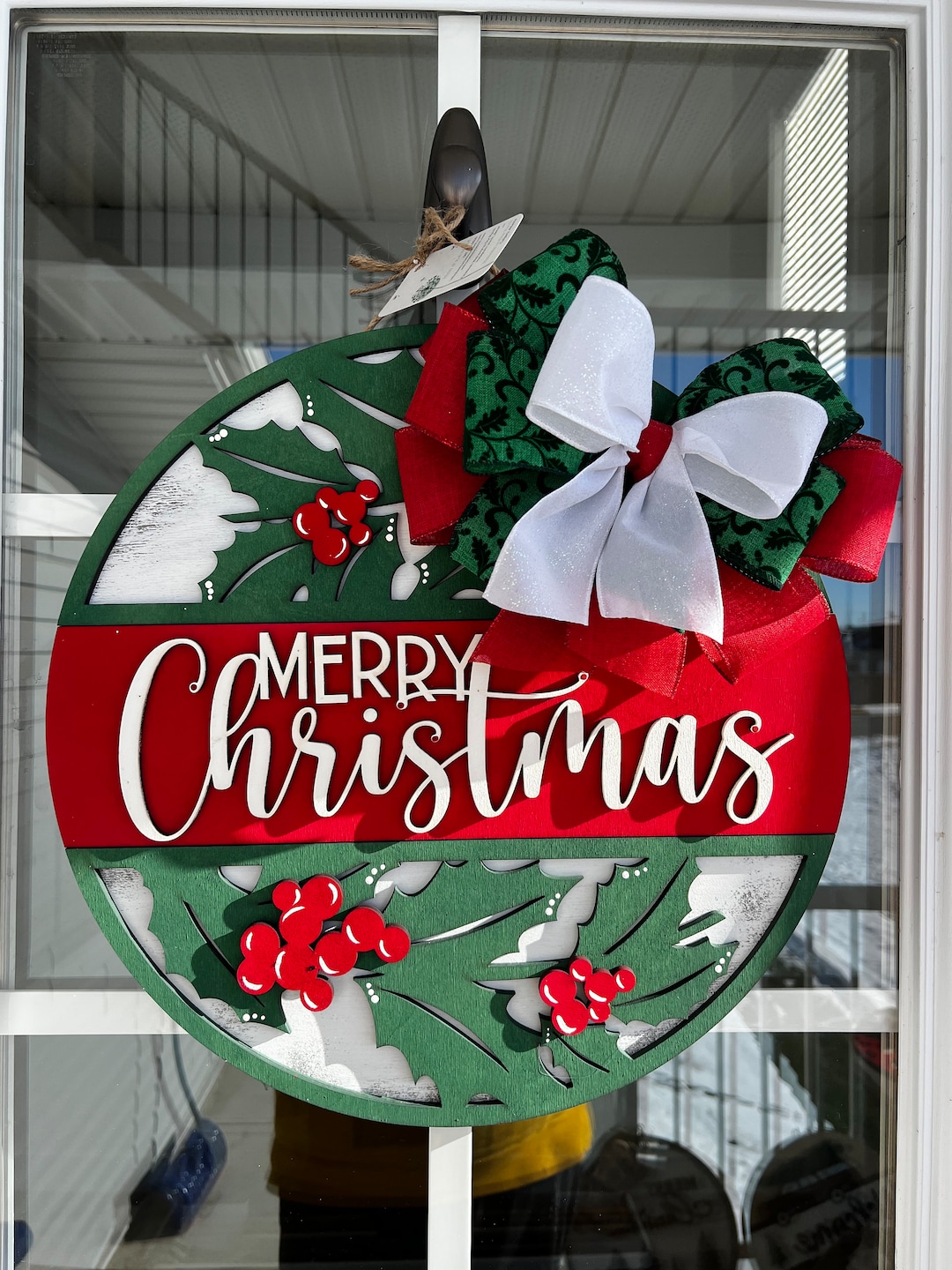 Christmas Door Hanger | Laser Cut | Christmas Door Round | Christmas ...