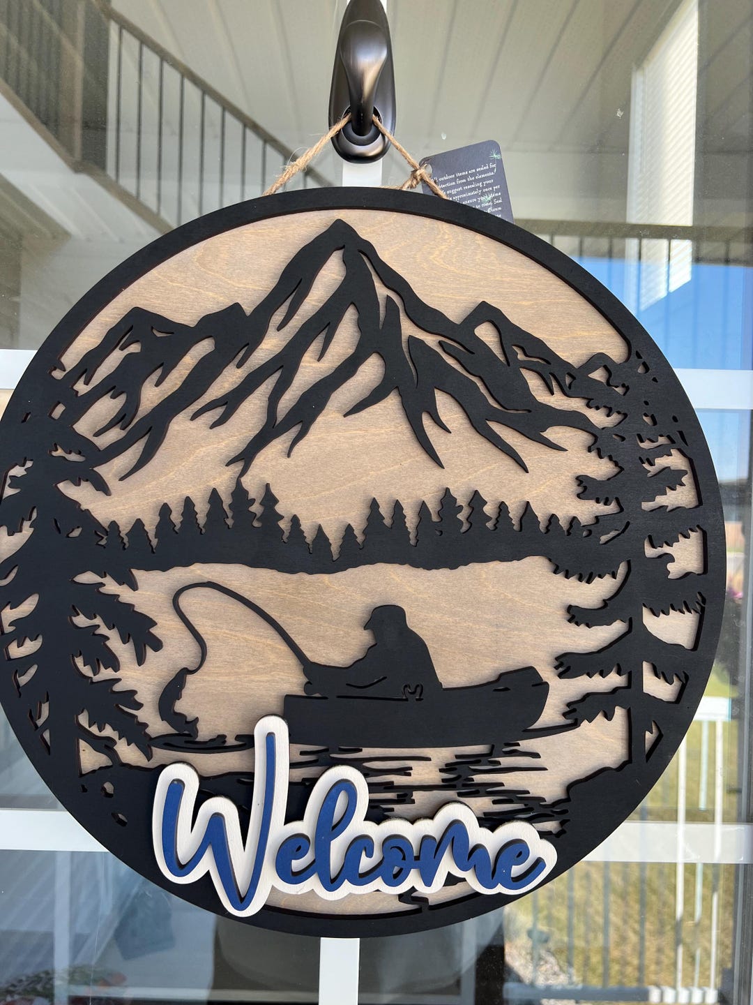 Nature Door Hanger | Laser Cut | Camping Door Hanger | Mountain Sign ...