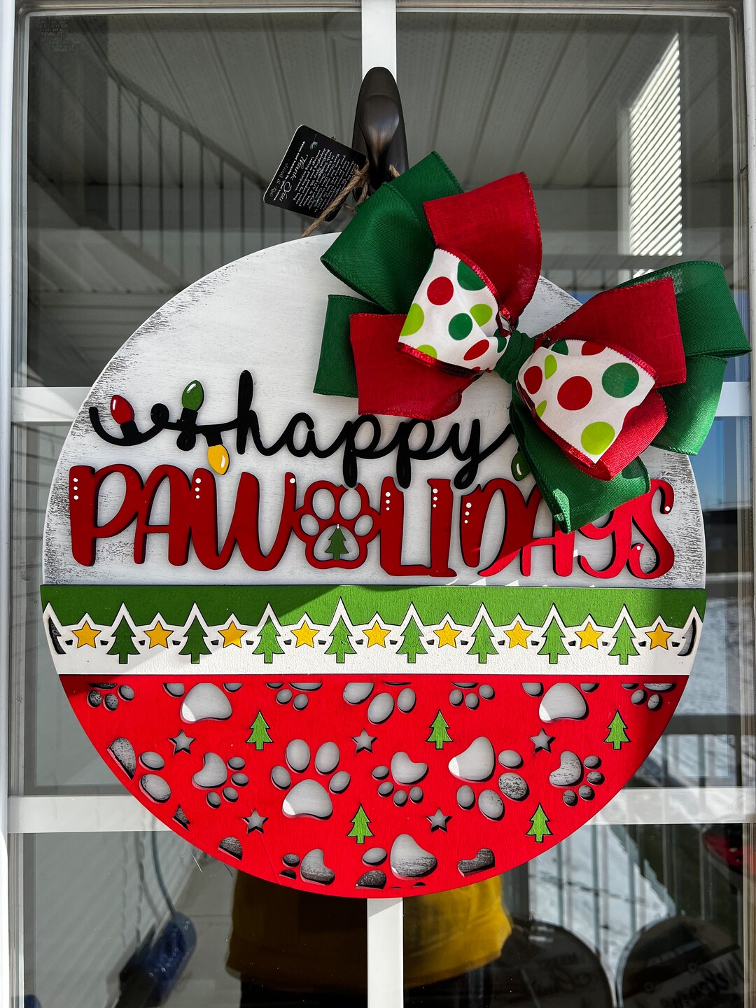 Christmas Door Hanger | Laser Cut | Christmas Door Round | Christmas ...
