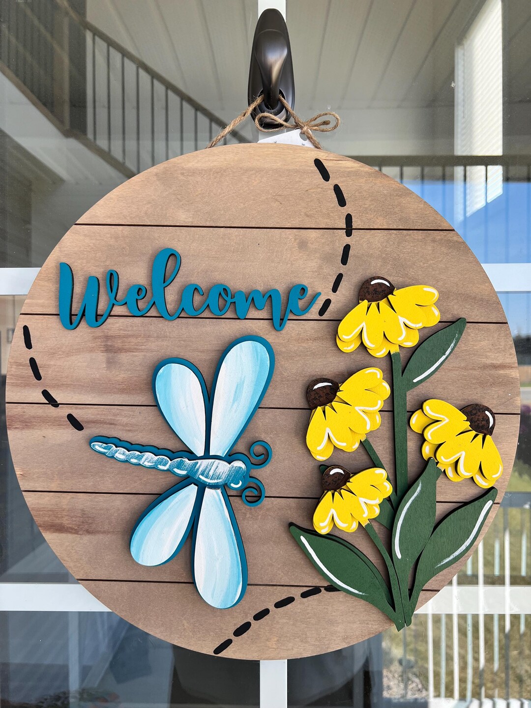 Welcome Floral Door Hanger | Laser Cut | Welcome Door Hanger | Floral ...