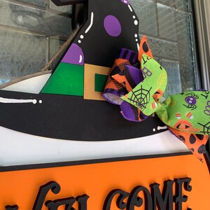 Halloween Door Hanger Laser Cut Hello My Pretties Sign - Etsy