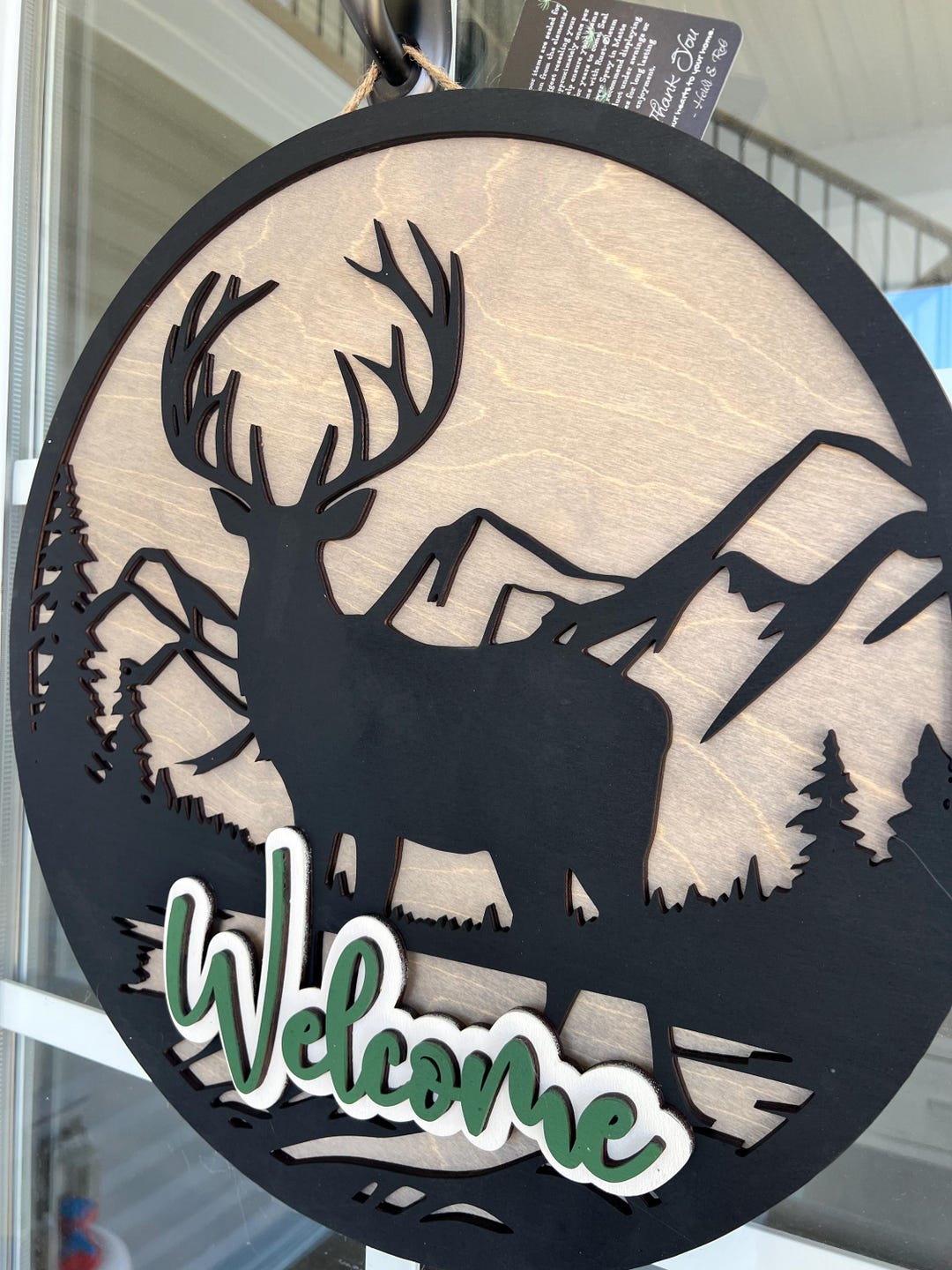 Nature Door Hanger | Laser Cut | Camping Door Hanger | Mountain Sign ...