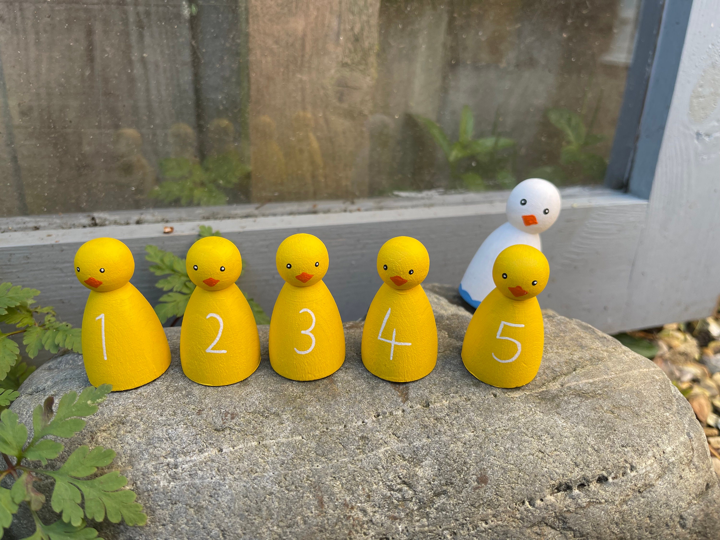 5 Little Ducks Pegdolls, Nursery Rhyme Pegdolls, Wooden Toys, EYFS ...