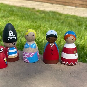 Pirate Pegdolls Play Set Pirates Childrens Gift Personalised Pirate Bag ...