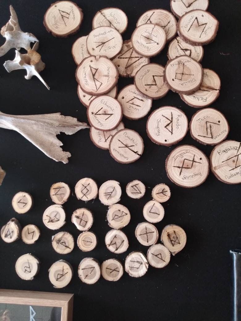 Runes Elder Futhark, or Witches. Choose From Type and Size. - Etsy