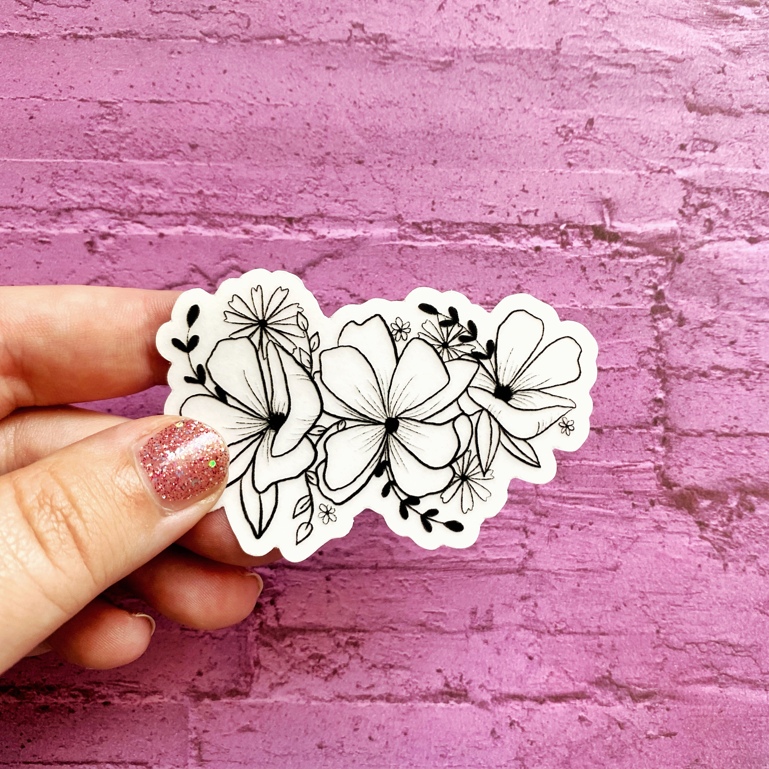 Transparent Floral Sticker Clear Flower Stickers Floral - Etsy