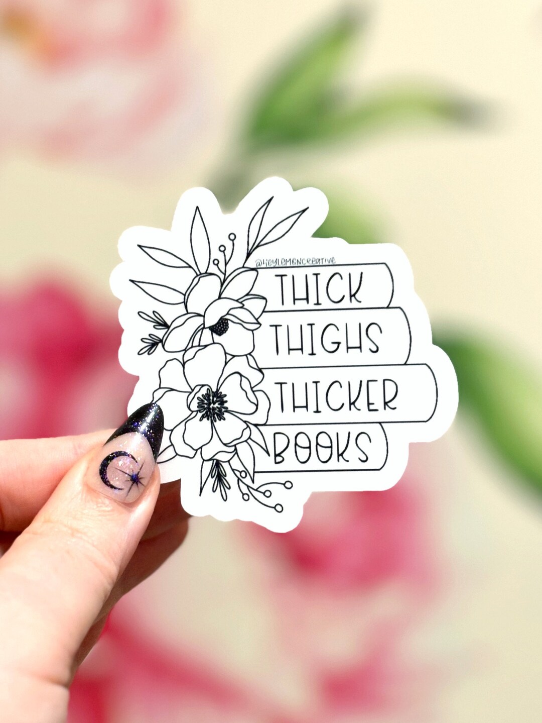 Thick Thighs Thicker Books Vinyl Matte Sticker - Etsy