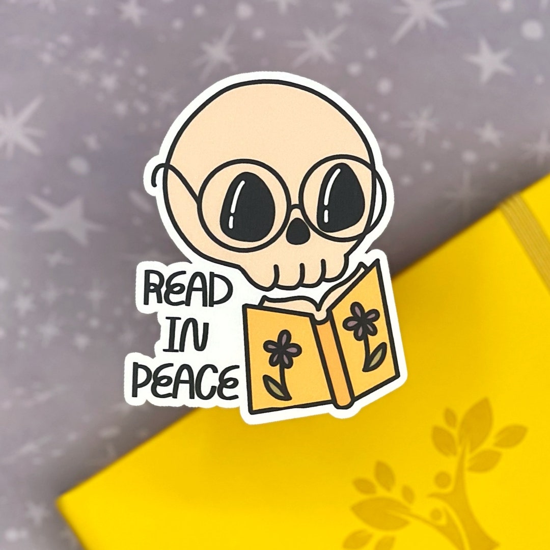 Read in Peace Cute Skull Sticker for Hydroflask Unique Gifts - Etsy