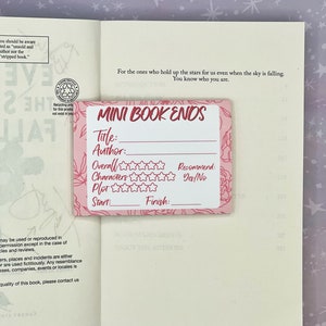 Book Review Post-it® Notes, Sticky Notes for Reading Lover - Etsy