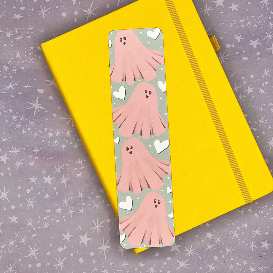 Pastel Ghosts Hand Drawn Coated Matte Bookmark - Etsy
