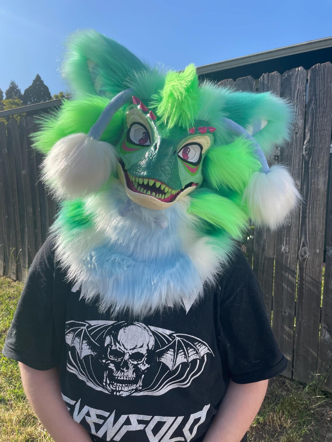 Alien Dino Mask Premade Head + Tail - Etsy