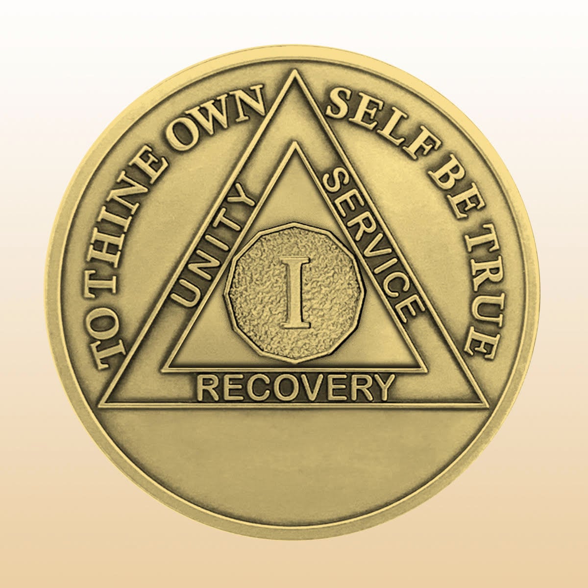 1 Year Sober Traditional Antique Bronze Sobriety Coin AA | Etsy