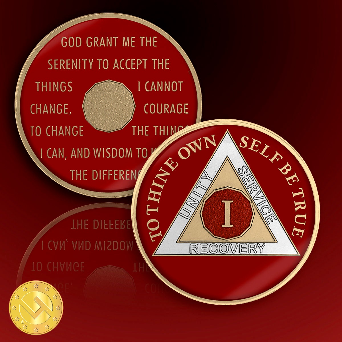 Classy Tri-plated Sobriety Coin AA, Alcoholics Anonymous, Narcotics ...